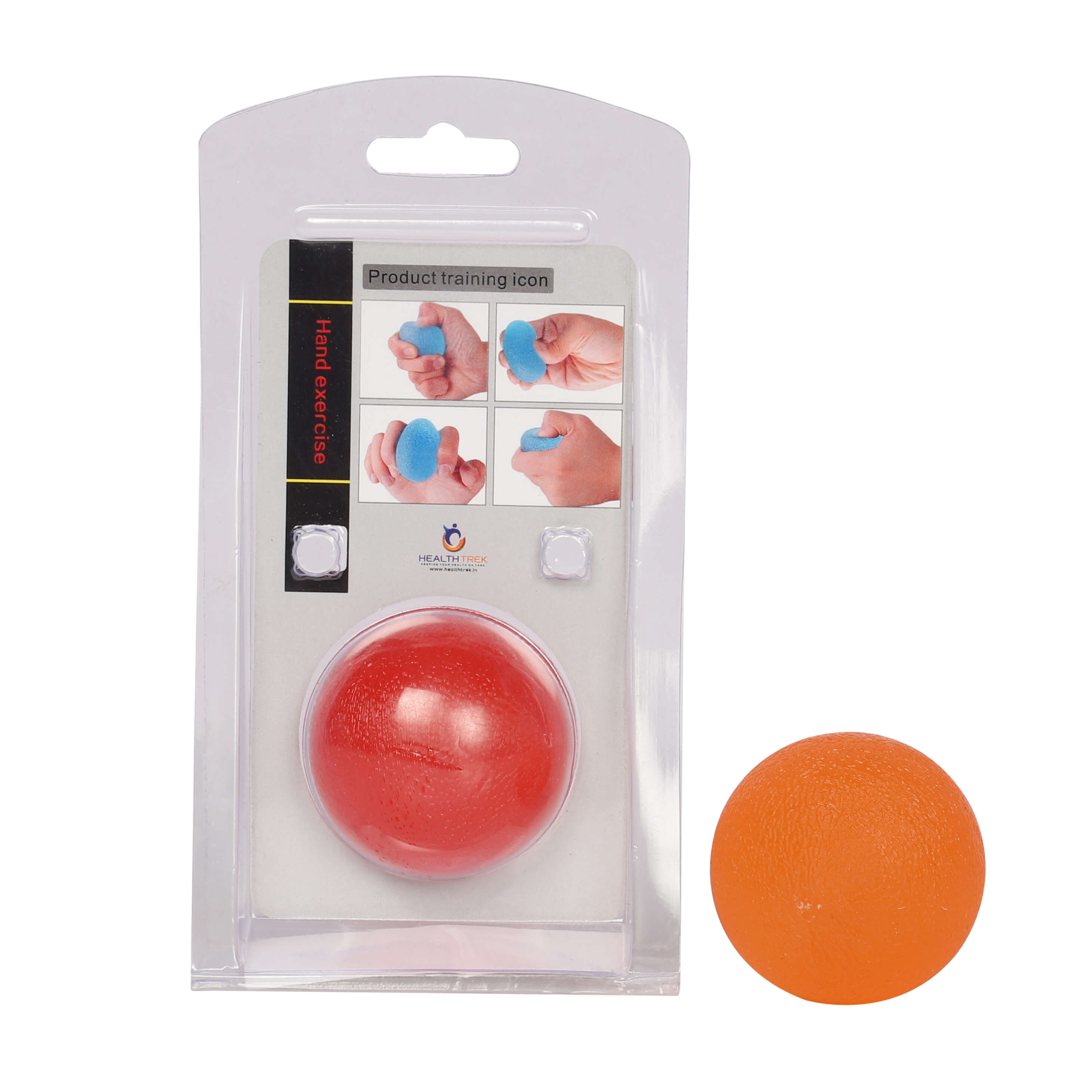 Healthtrek Stress Gel Exercise Ball (Orange, Pack Of 1)