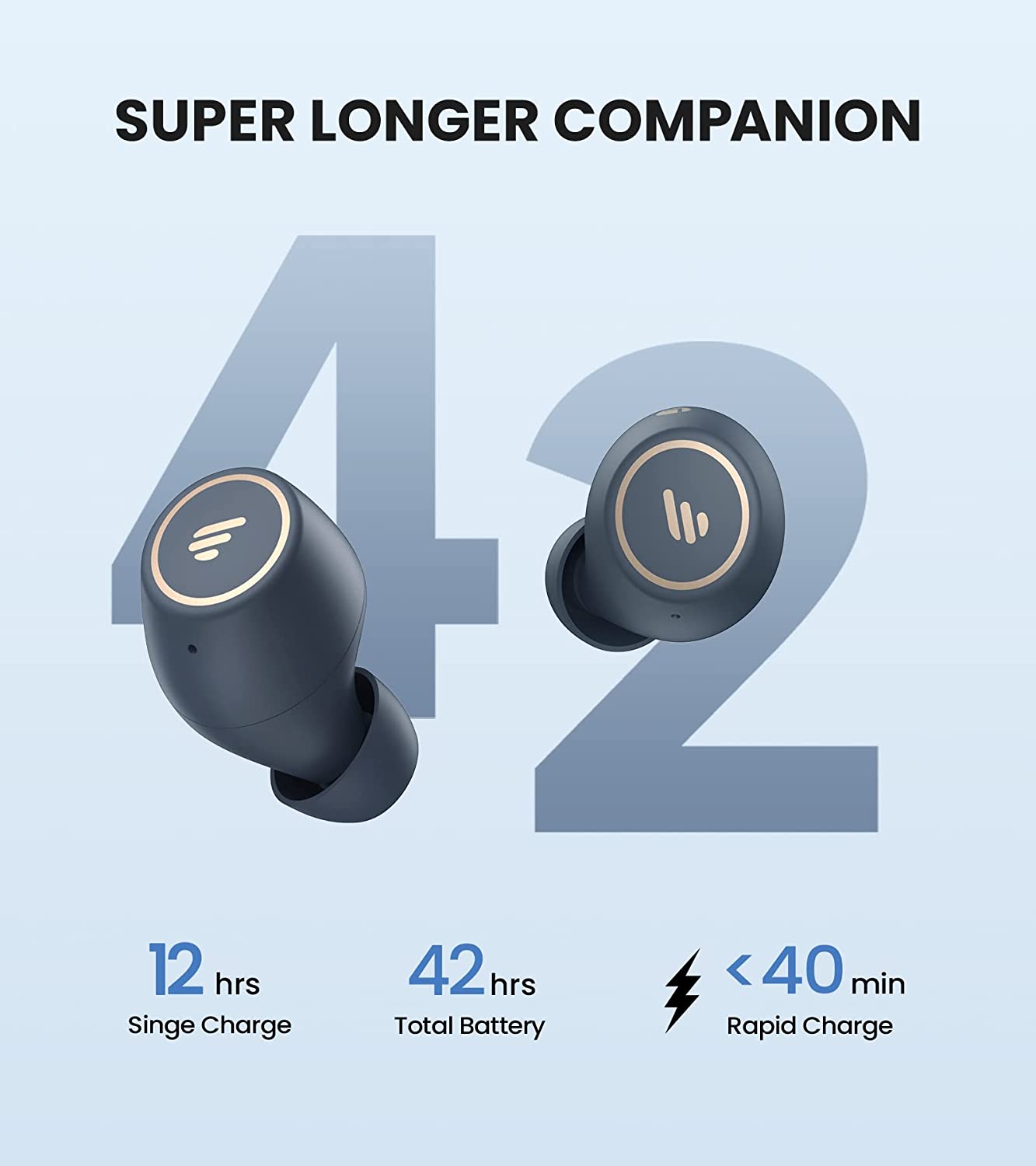 Edifier TWS1 Pro True Wireless Stereo Earbuds - Dark Grey