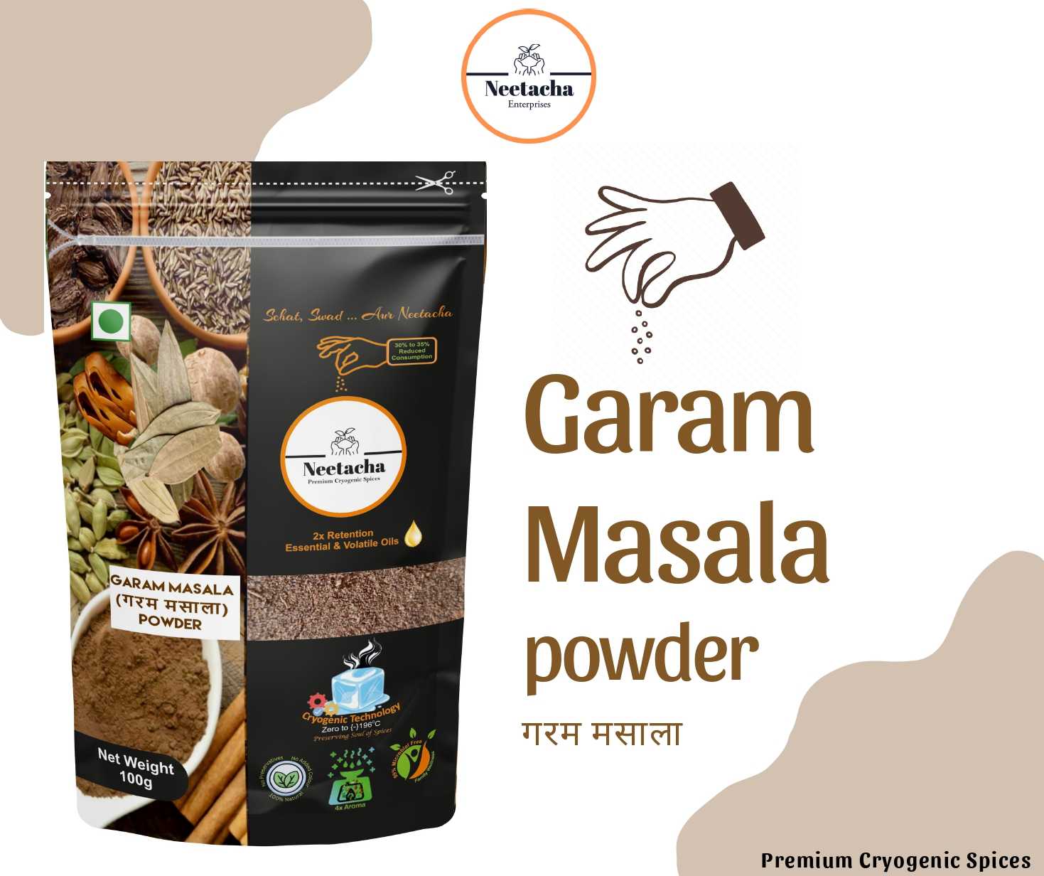 NEETACHA Premium Cryogenic Garam Masala I 100g